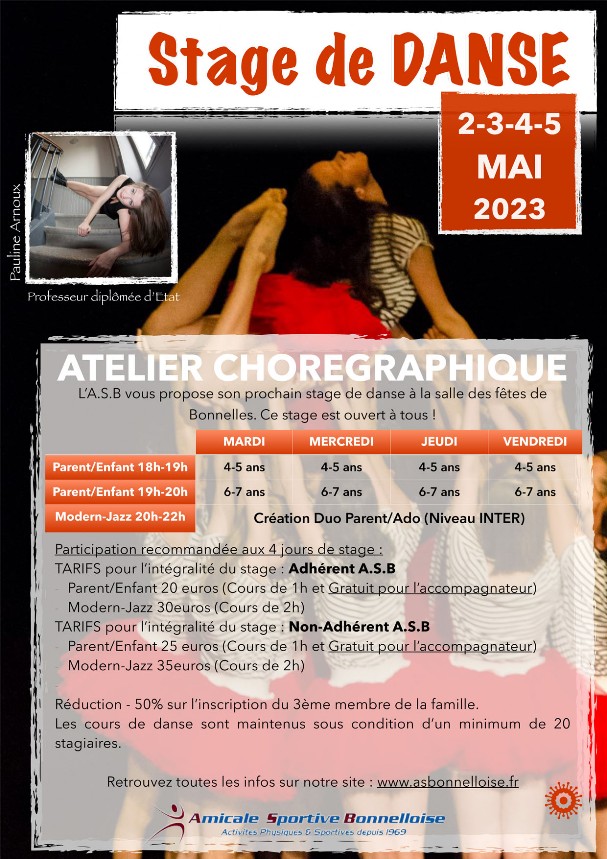 Stage de Danse 2023 - Amicale Sportive Bonnelloise